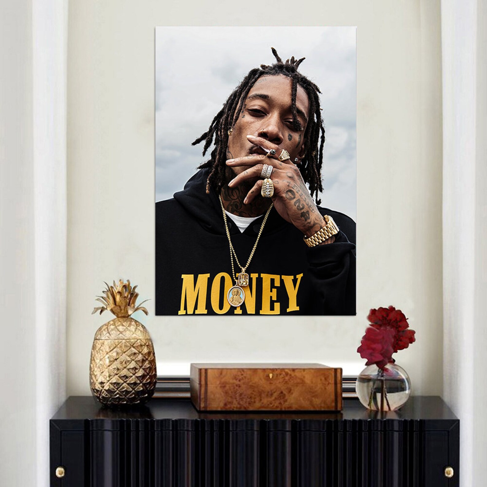 Rapper Wiz Khalifa Canvas Poster Wiz Khalifa Poster Wall Art | Etsy