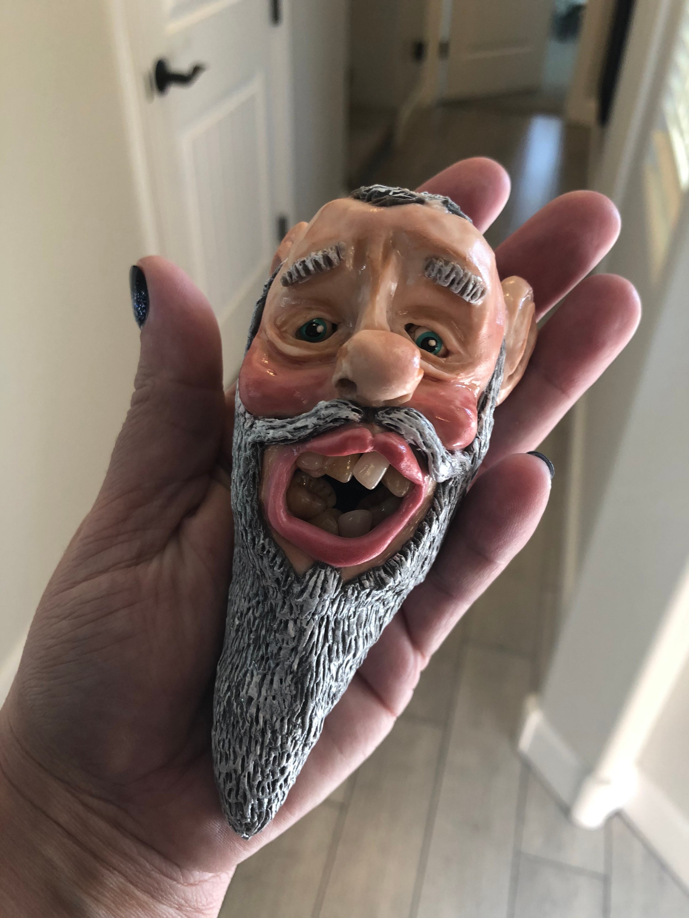 Art & Collectibles Chrissy Mini creepy cute handmade head sculpture ...