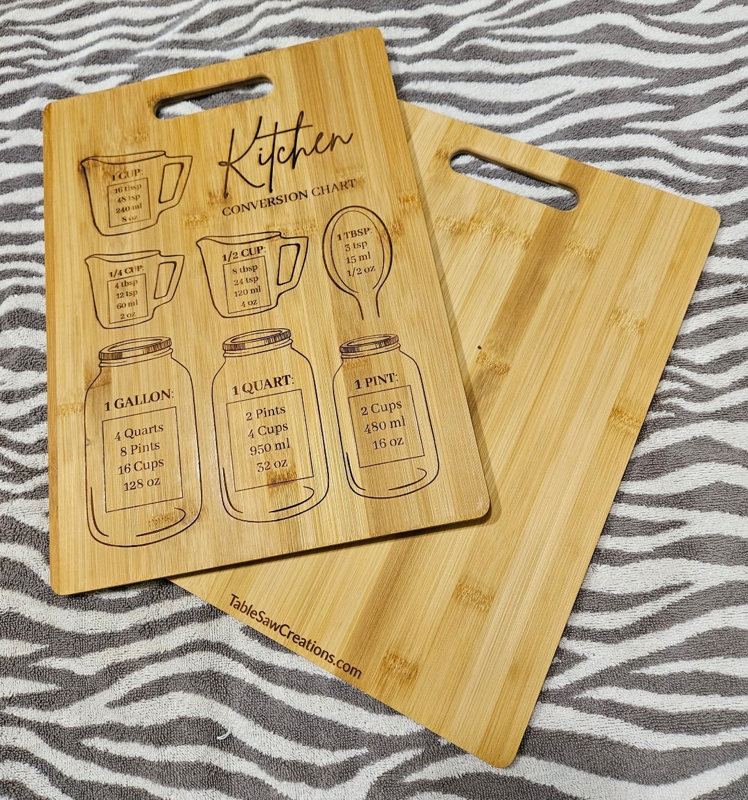 Kitchen Measurement Conversion Board - Etsy