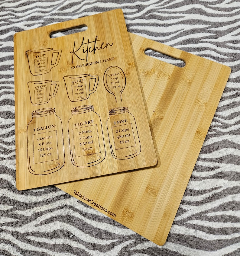 Kitchen Measurement Conversion Board - Etsy