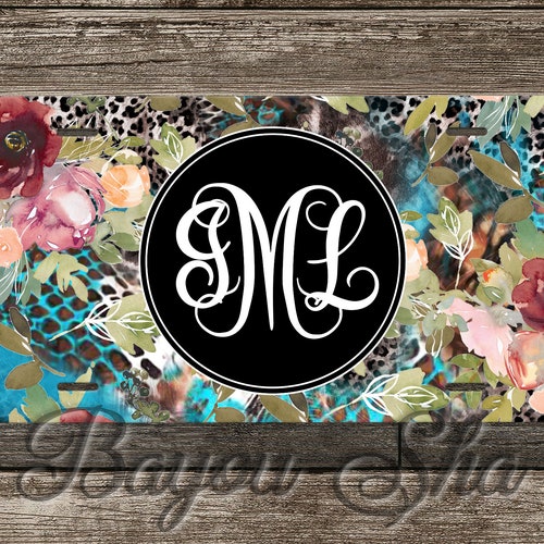Personalized Front License Plate Monogram Custom License | Etsy