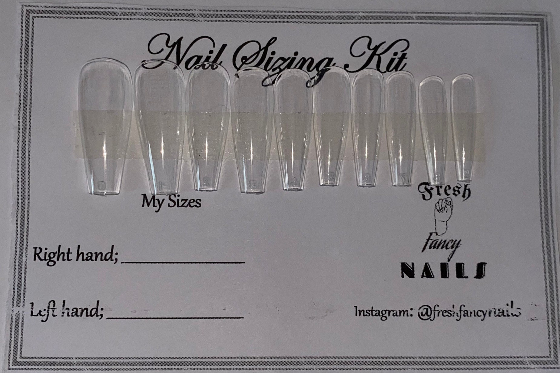Fake Nail Sizing Kit | Etsy
