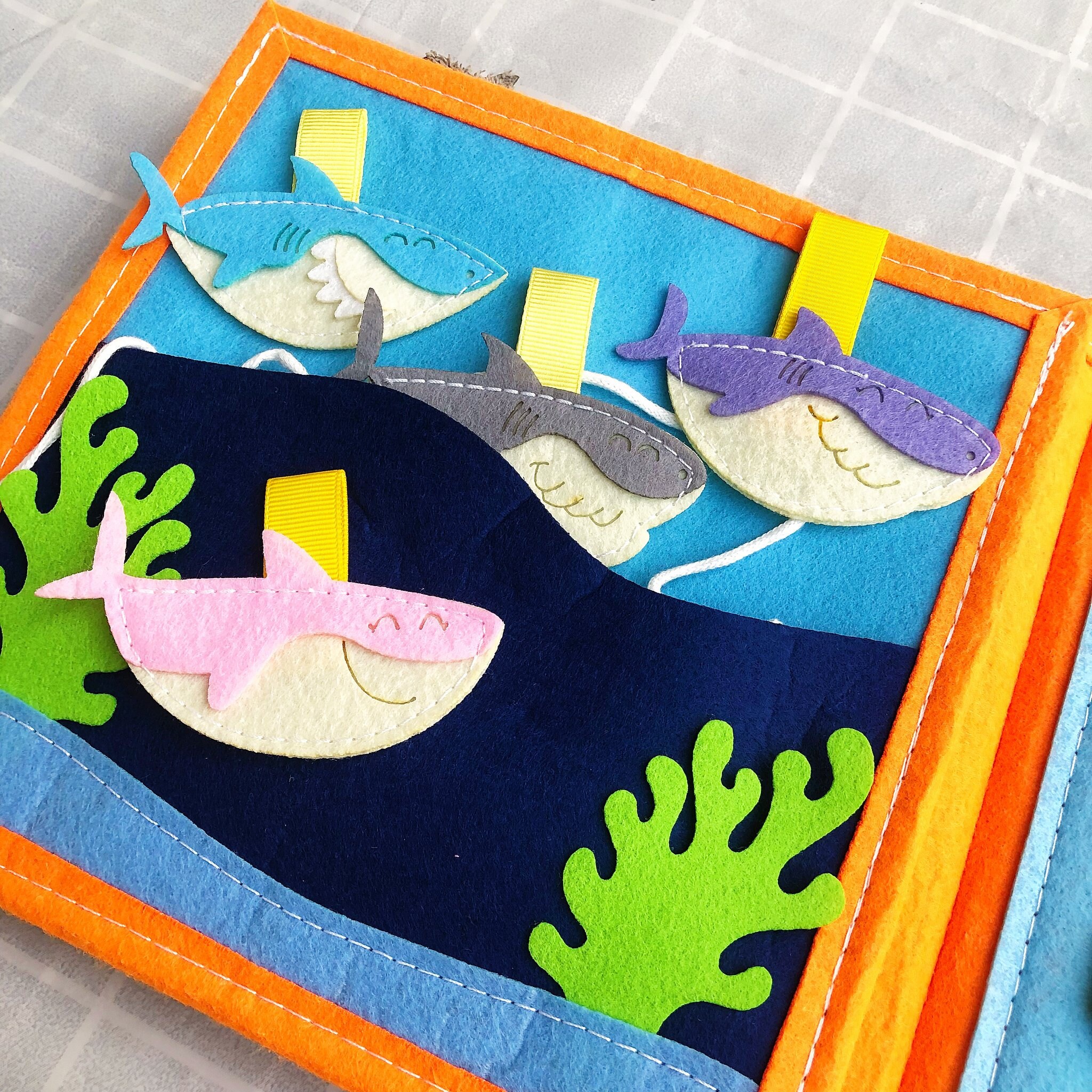 Baby Shark Nursery Rhymes Quiet Book - Etsy