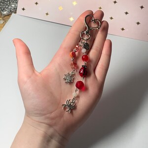 Red Themed Spider Keychain / Purse Charm - Etsy