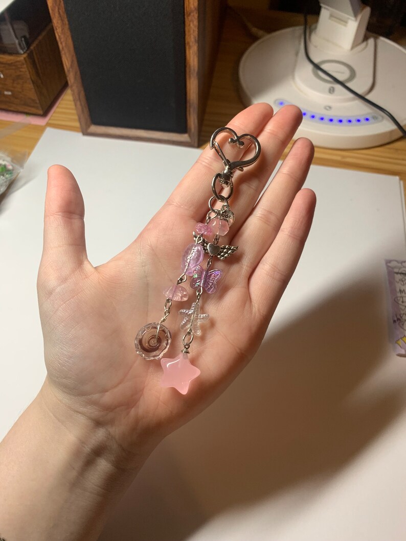 Pink Jelly Star Keychain / Purse Charm - Etsy