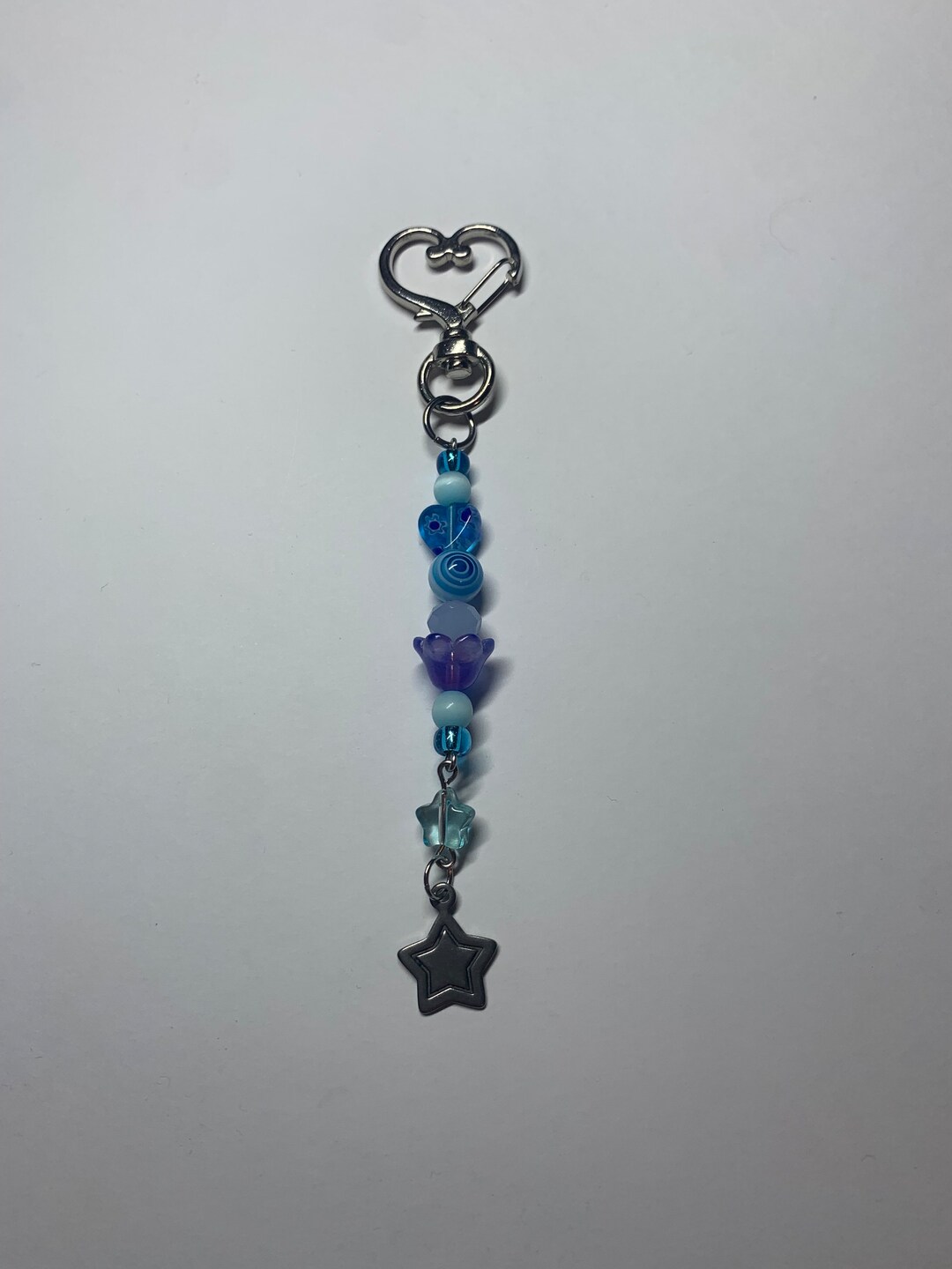 Blue Star Keychain - Etsy