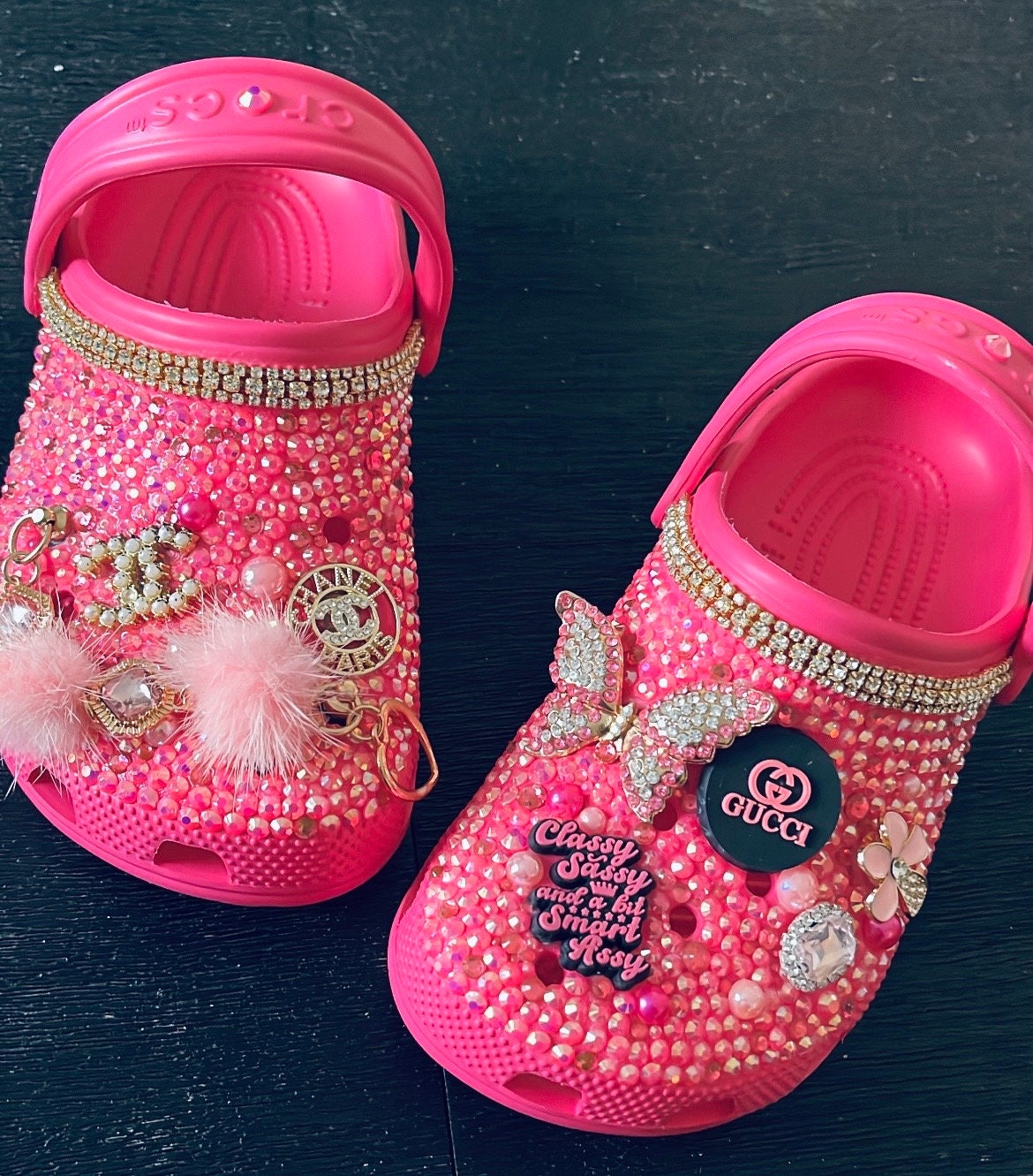 Pink Bling Crocs, Bedazzled Crocs, Birthday Crocs, Wedding Crocs ...