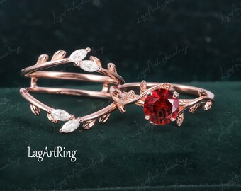 Lab Created Ruby Set - Etsy