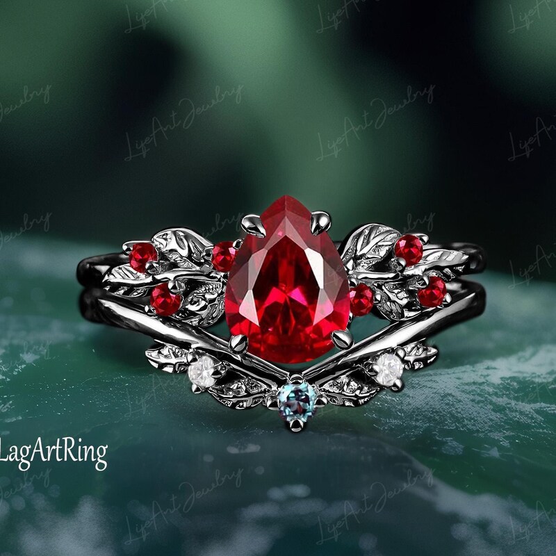 Ruby Engagement Ring - Etsy UK