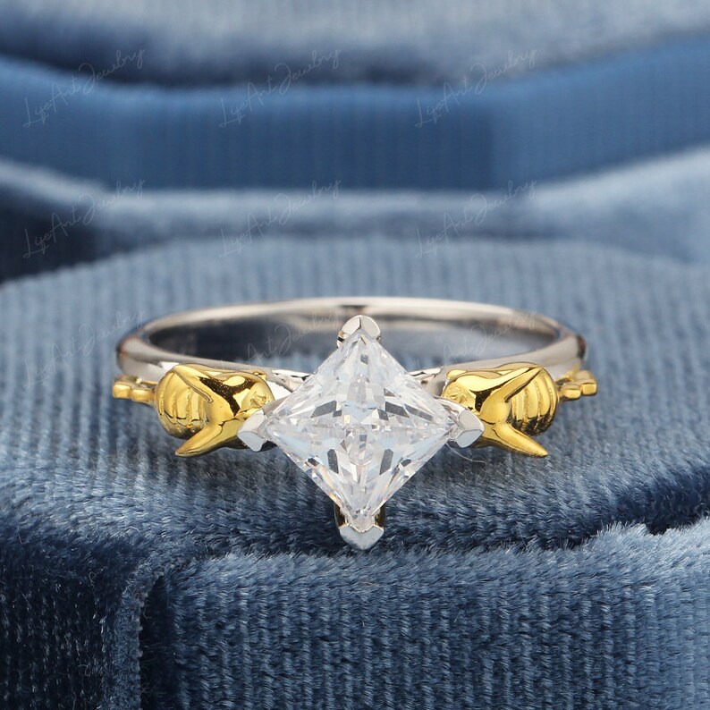 Pikachu Custom Design Ring Pikachu Engagement Ring Pokemon 14K | Etsy