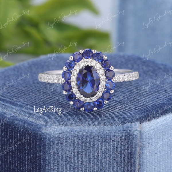 Lab Created Sapphire - Etsy