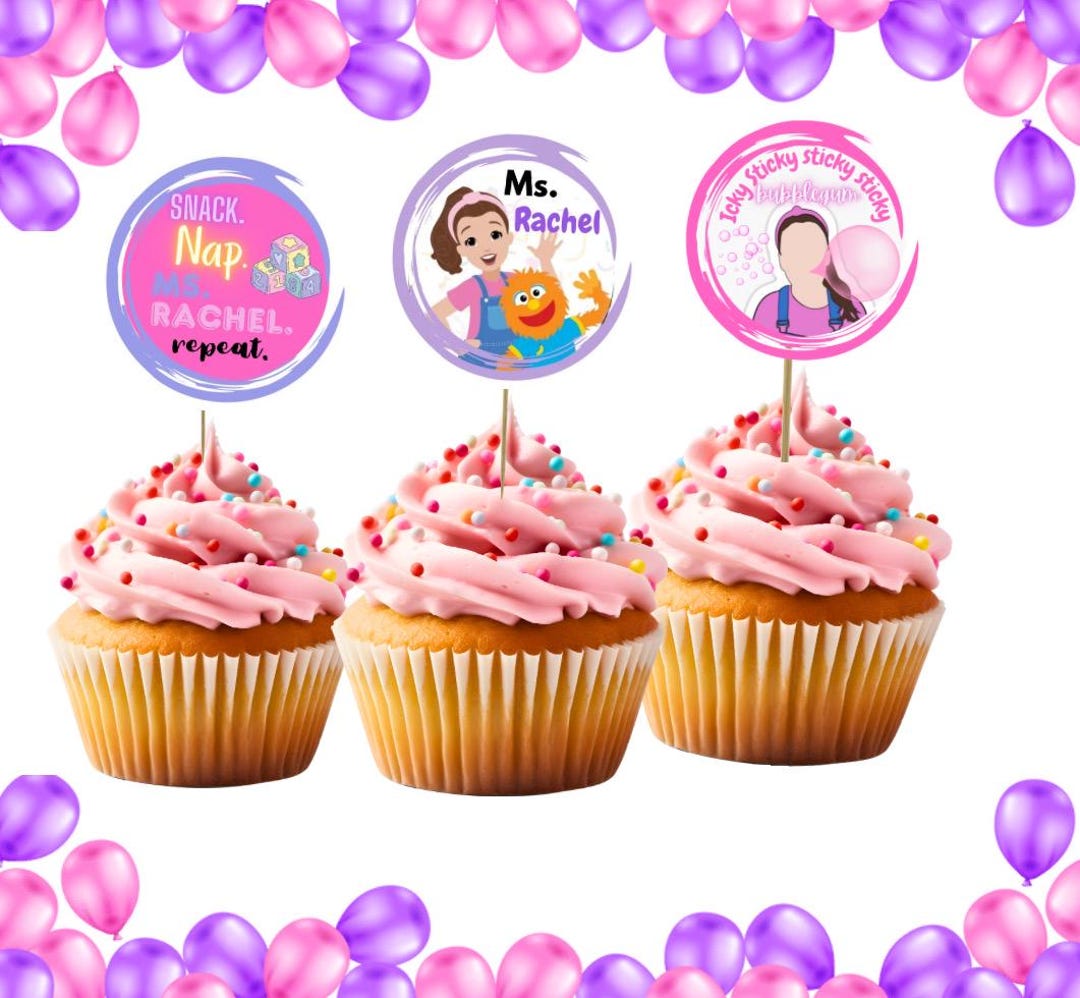 Ms. Rachel Cupcake Toppers Digital Download - Etsy