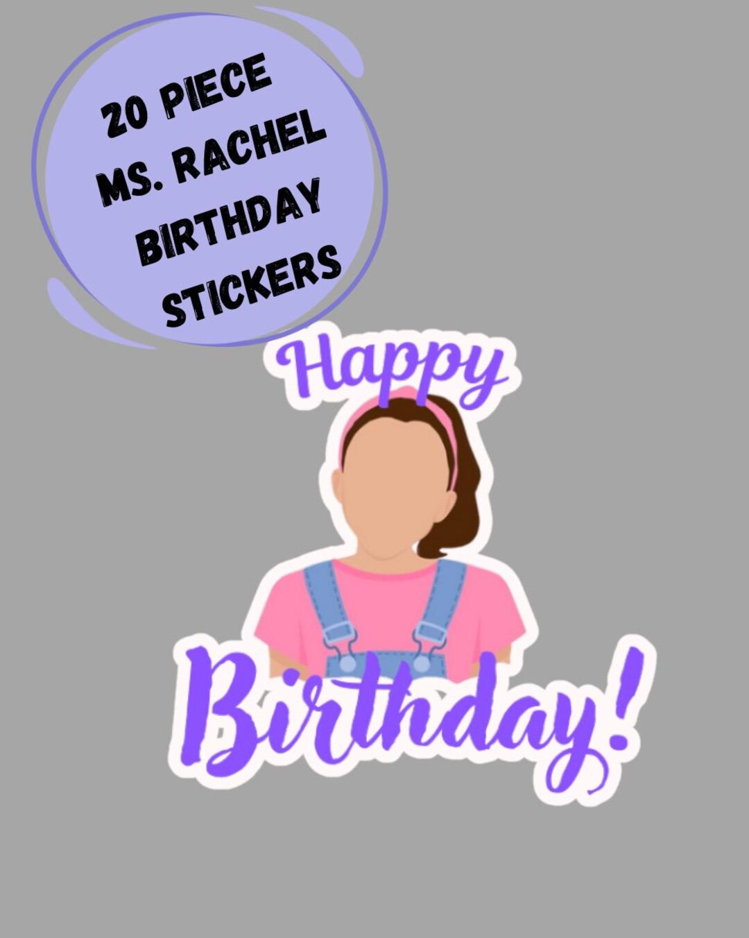 Ms. Rachel Birthday Stickers, Toddler Birthday Stickers, Ms Rachel ...