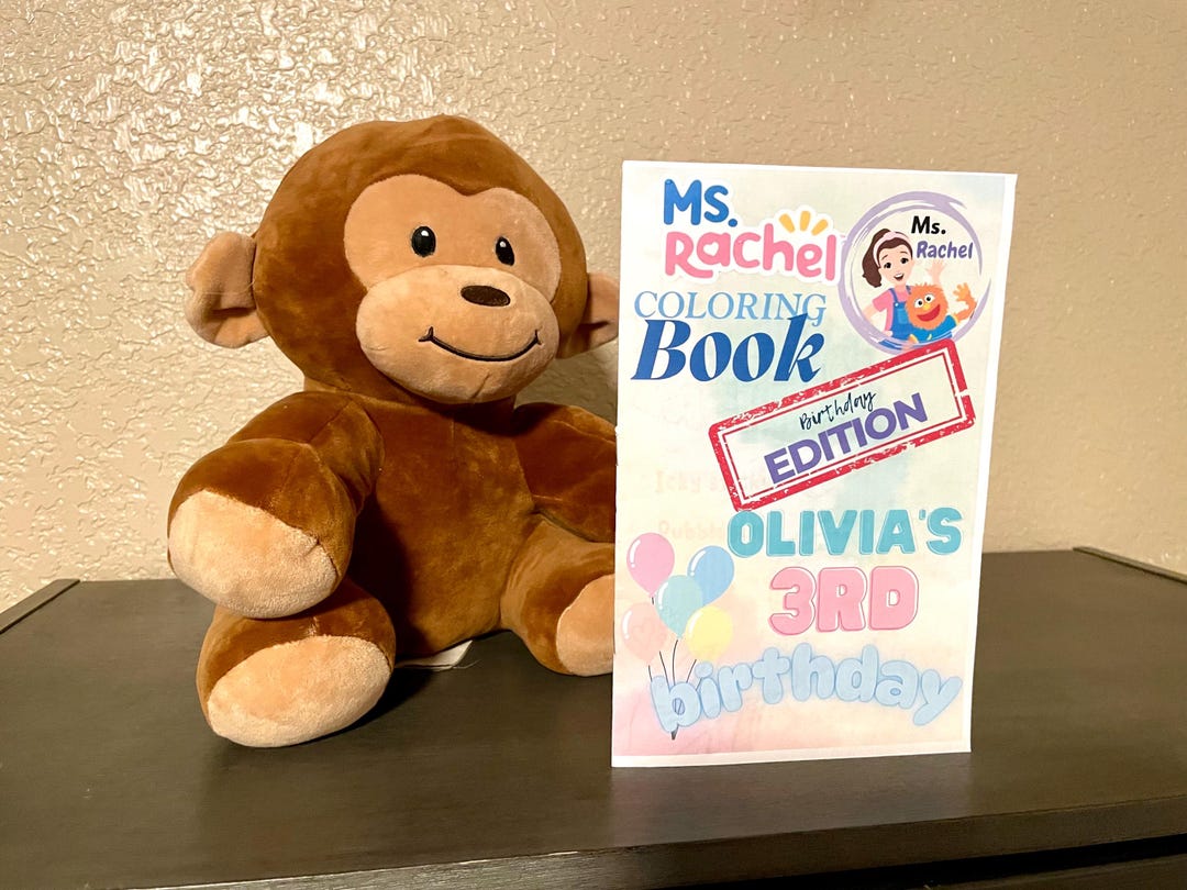 Personalized Ms Rachel Birthday Coloring and Activity Book - Etsy