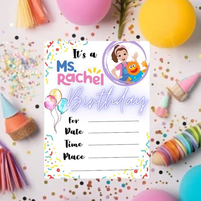 Ms Rachel Birthday Party Invitation - Etsy