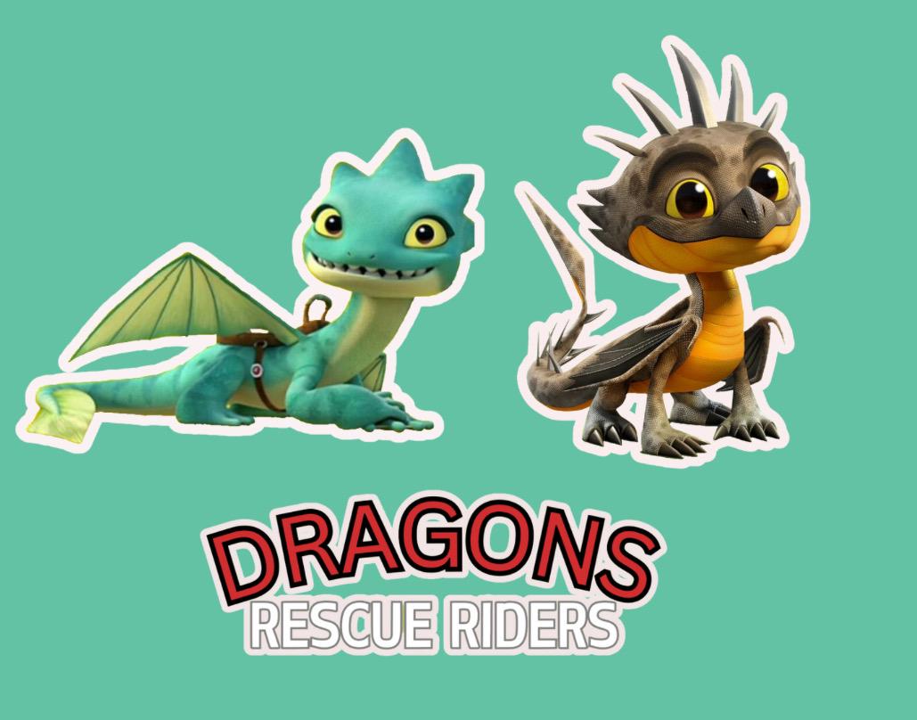 Rescue Riders Dragons Cupcake Toppers Digital Download - Etsy