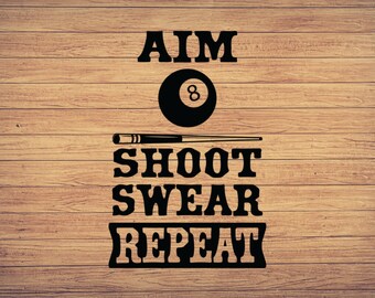 Billiards Pool Players Bundle 12 Svg, Png, Jpg, Dxf, Eps, Billiards Svg ...