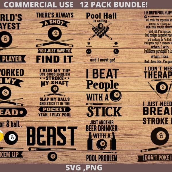 Billiards Svg - Etsy