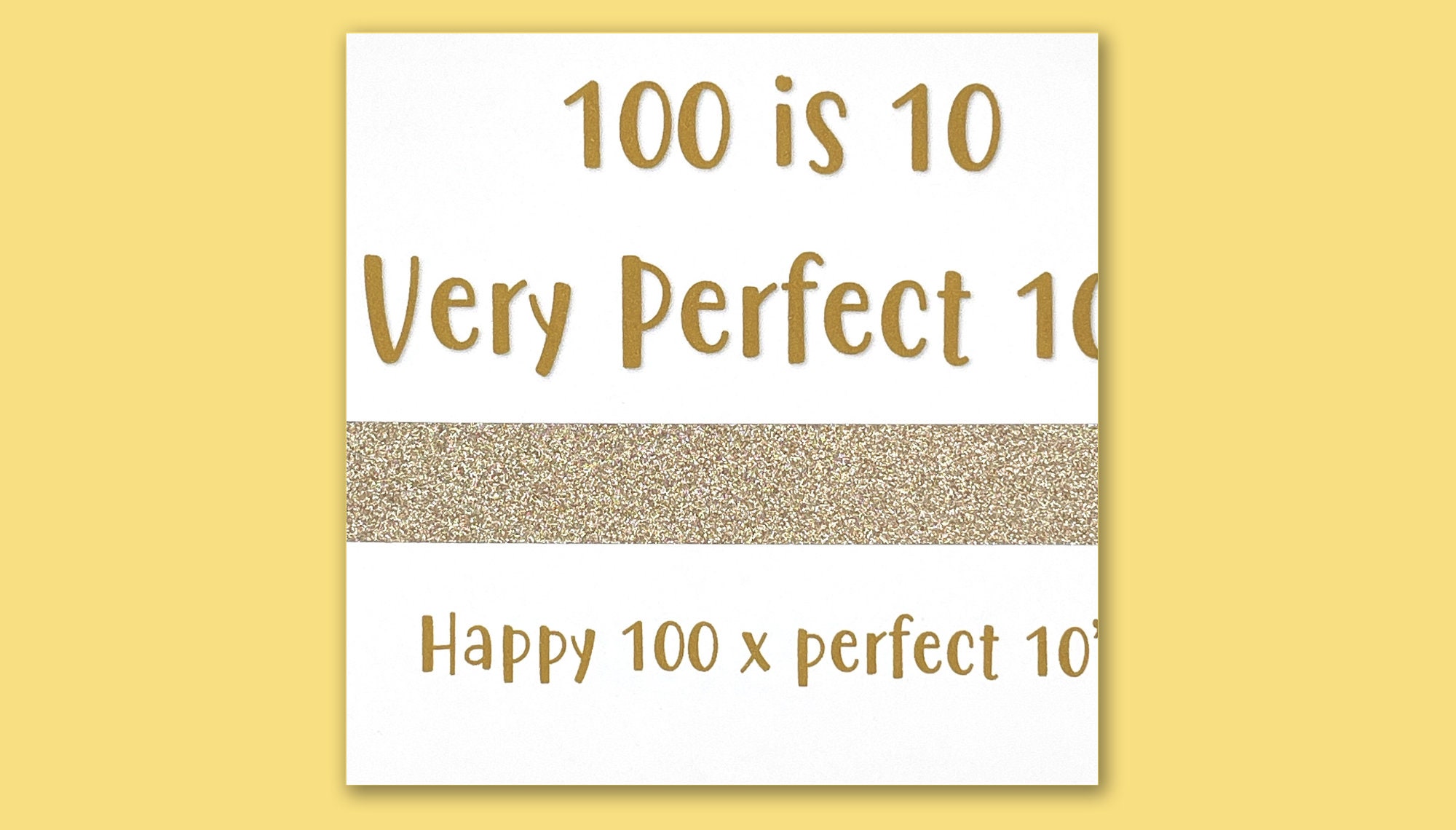 100 is 10 X Perfect 10's Card/10 X Perfect Tens - Etsy