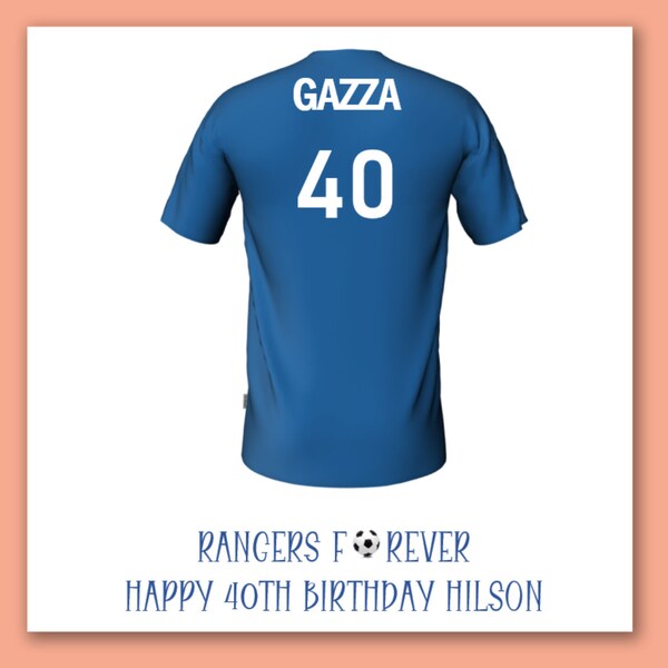 Rangers Football Birthday Cards - Etsy