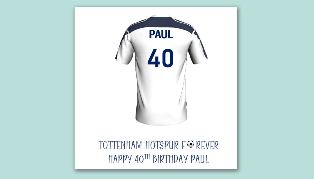 Tottenham Hotspur Football Team Birthday Card/spurs Personalised ...