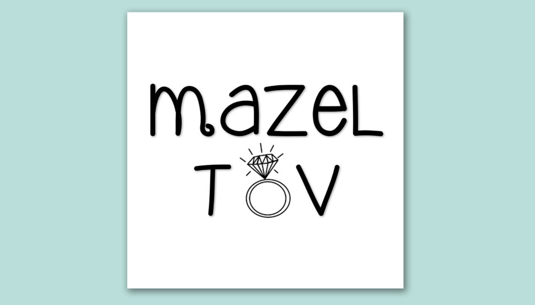 Mazel Tov Engaged Personalised Card/mazeltov Card/engagement - Etsy