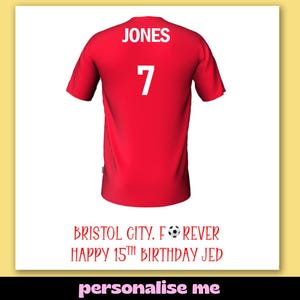 Bristol City Football Birthday Card - Etsy UK
