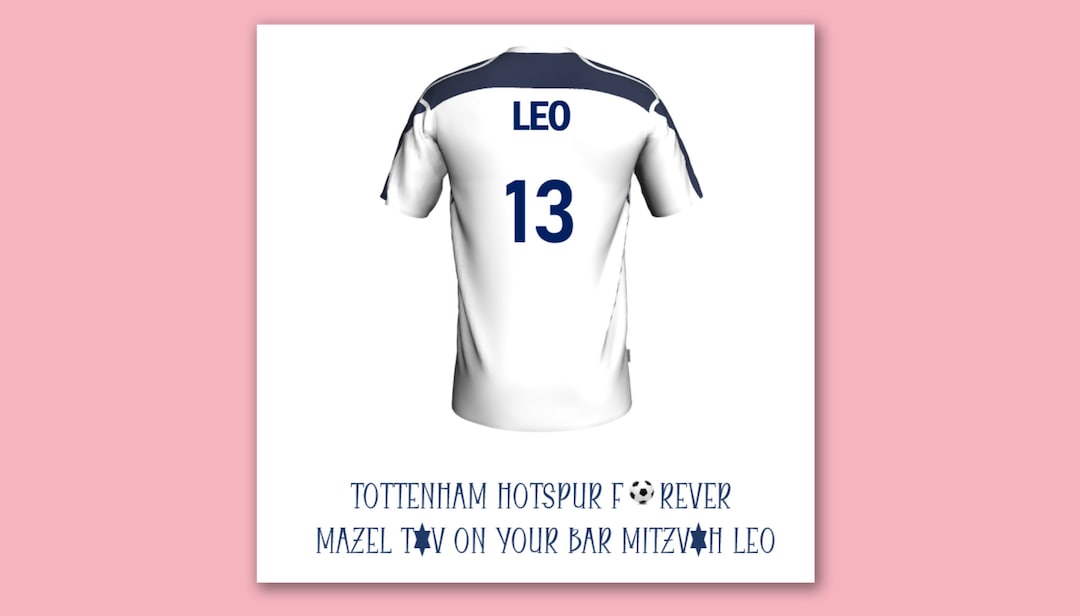 Tottenham Hotspur Football Bar Mitzvah Card/tottenham Hotspur ...