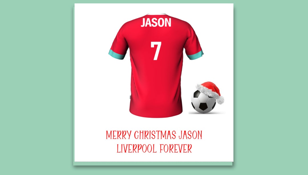 Liverpool Personalised Christmas Card/liverpool Xmas Day - Etsy
