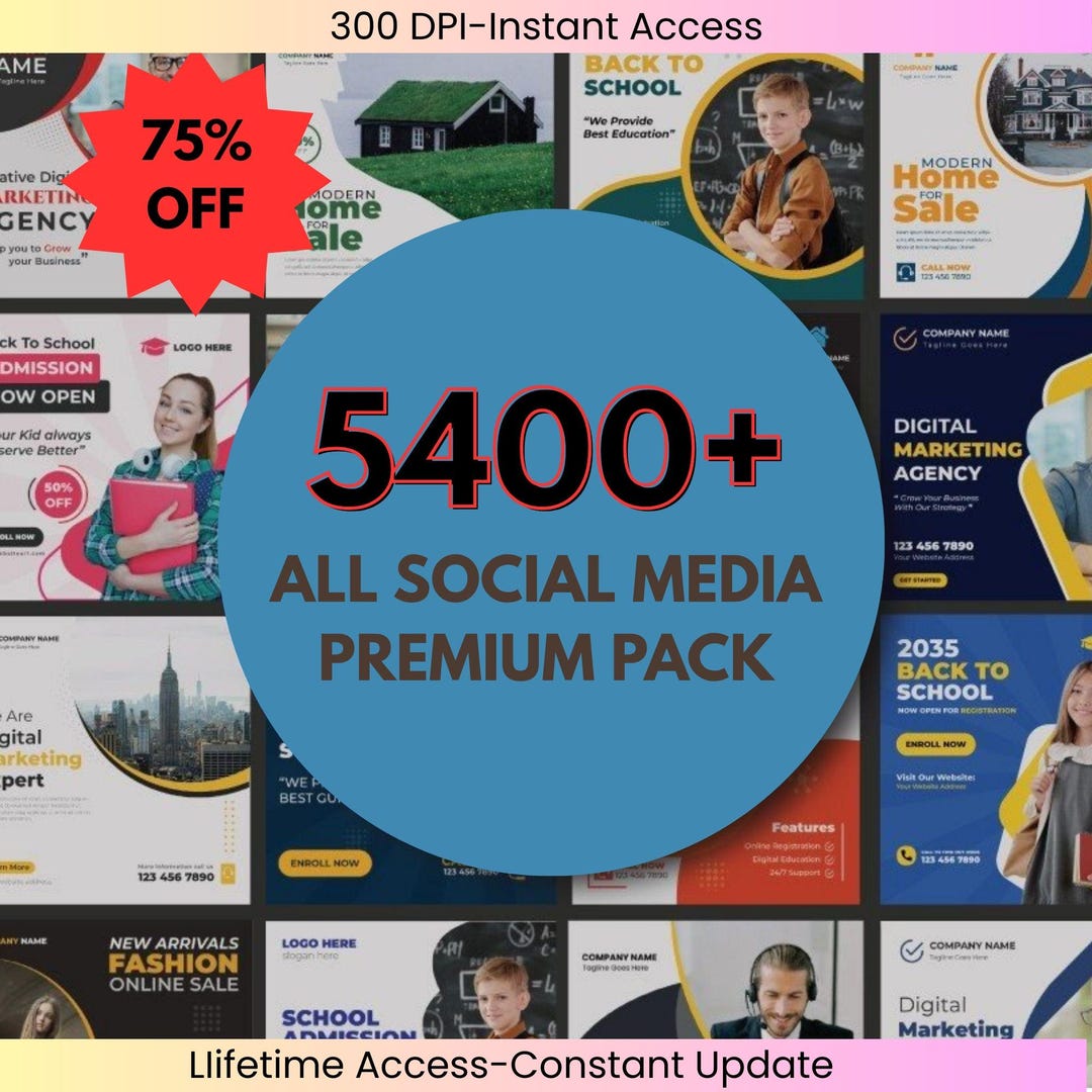 20000+ Social Media Templates Bundle | Canva Instagram Facebook Tiktok ...