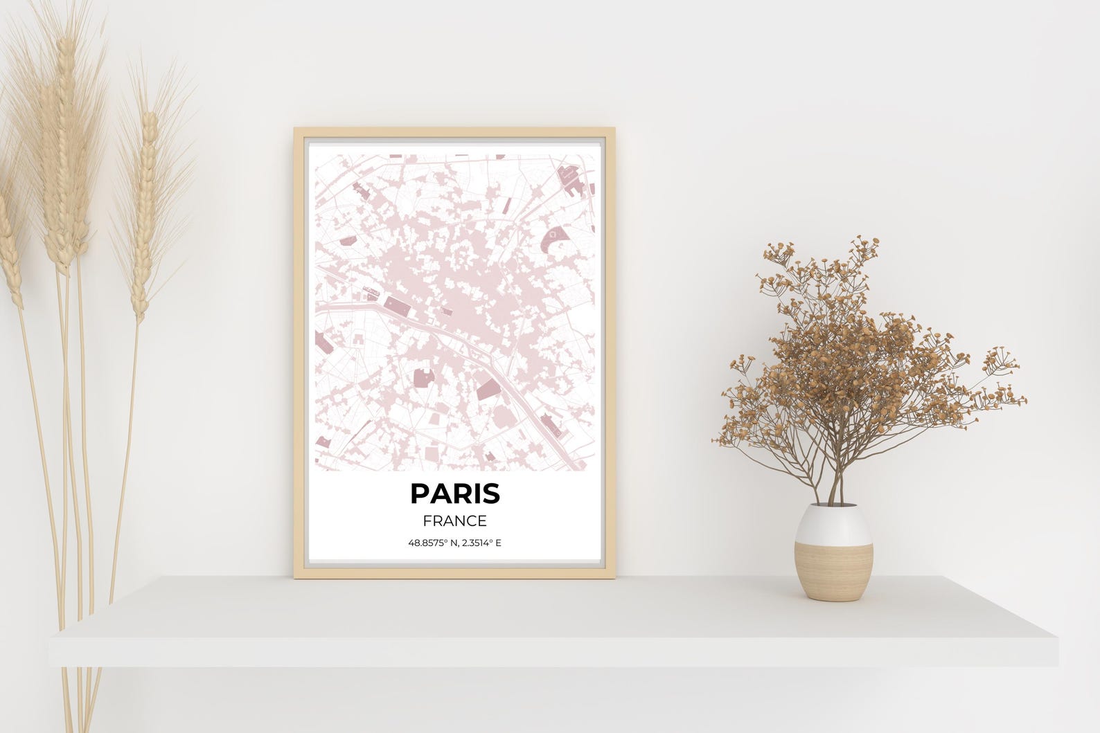 Paris Map Print, Map of France, Paris Wall Art, Paris Map Poster, City ...
