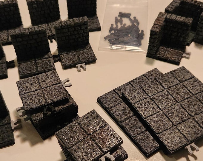 D&D Battle Map Tile Dungeon System. Hand Painted and Configurable. - Etsy