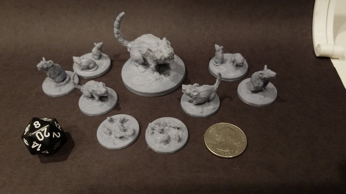 Giant Rat Mob Multiple Giant Rats for D&D or Pathfinder - Etsy