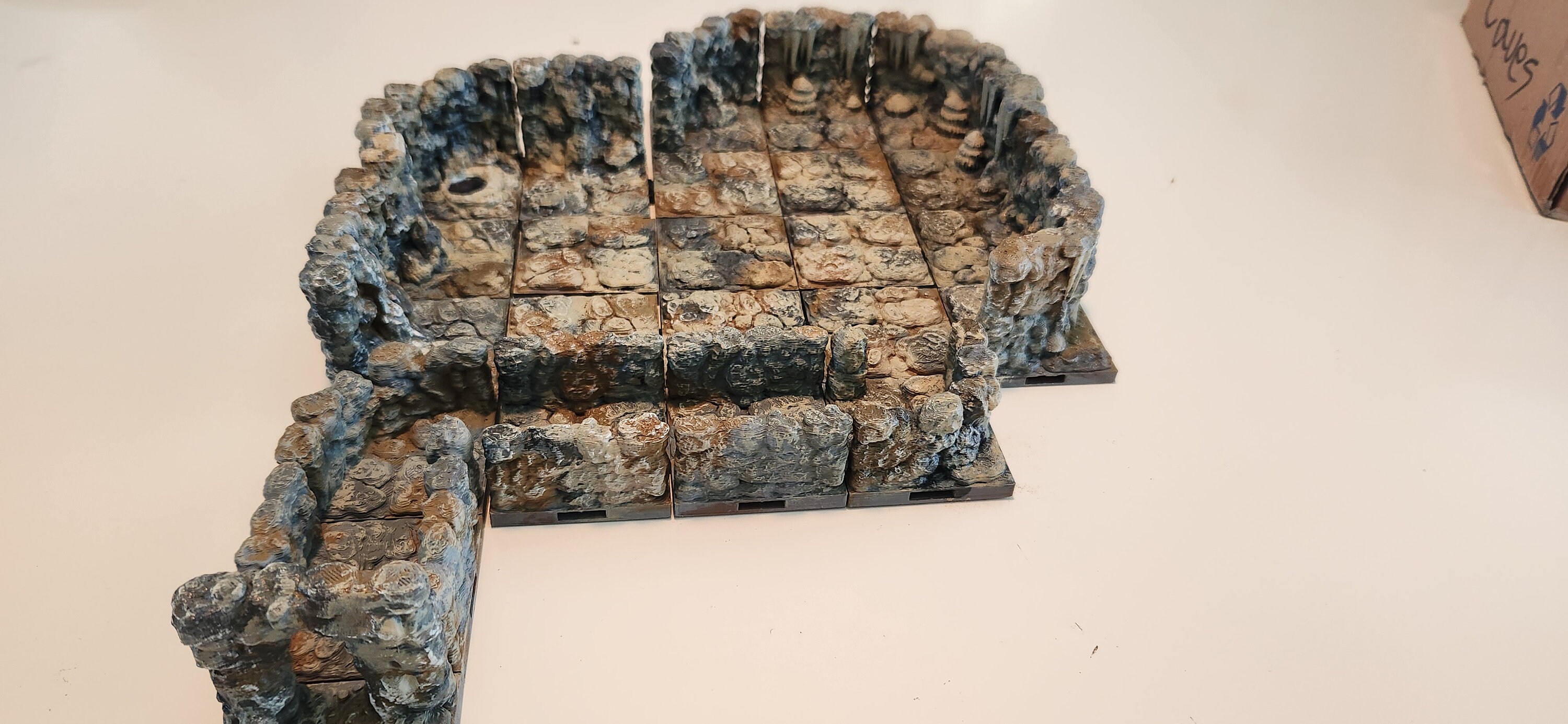 D&D Battle Map Tile Cave System. Hand Painted and Configurable. - Etsy