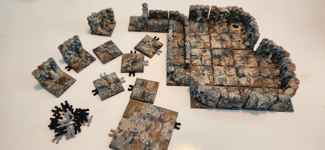 D&D Battle Map Tile Cave System. Hand Painted and Configurable. - Etsy