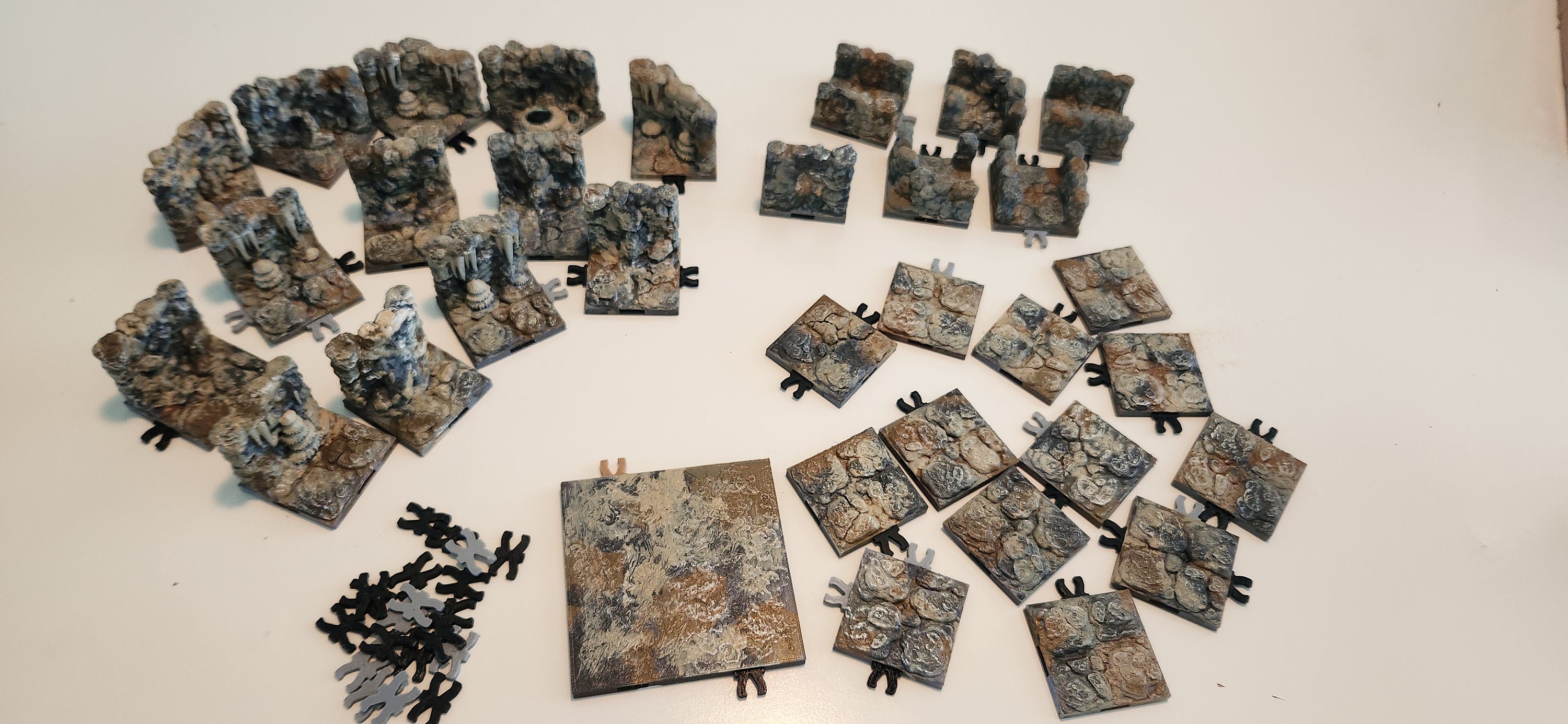 D&D Battle Map Tile Cave System. Hand Painted and Configurable. - Etsy