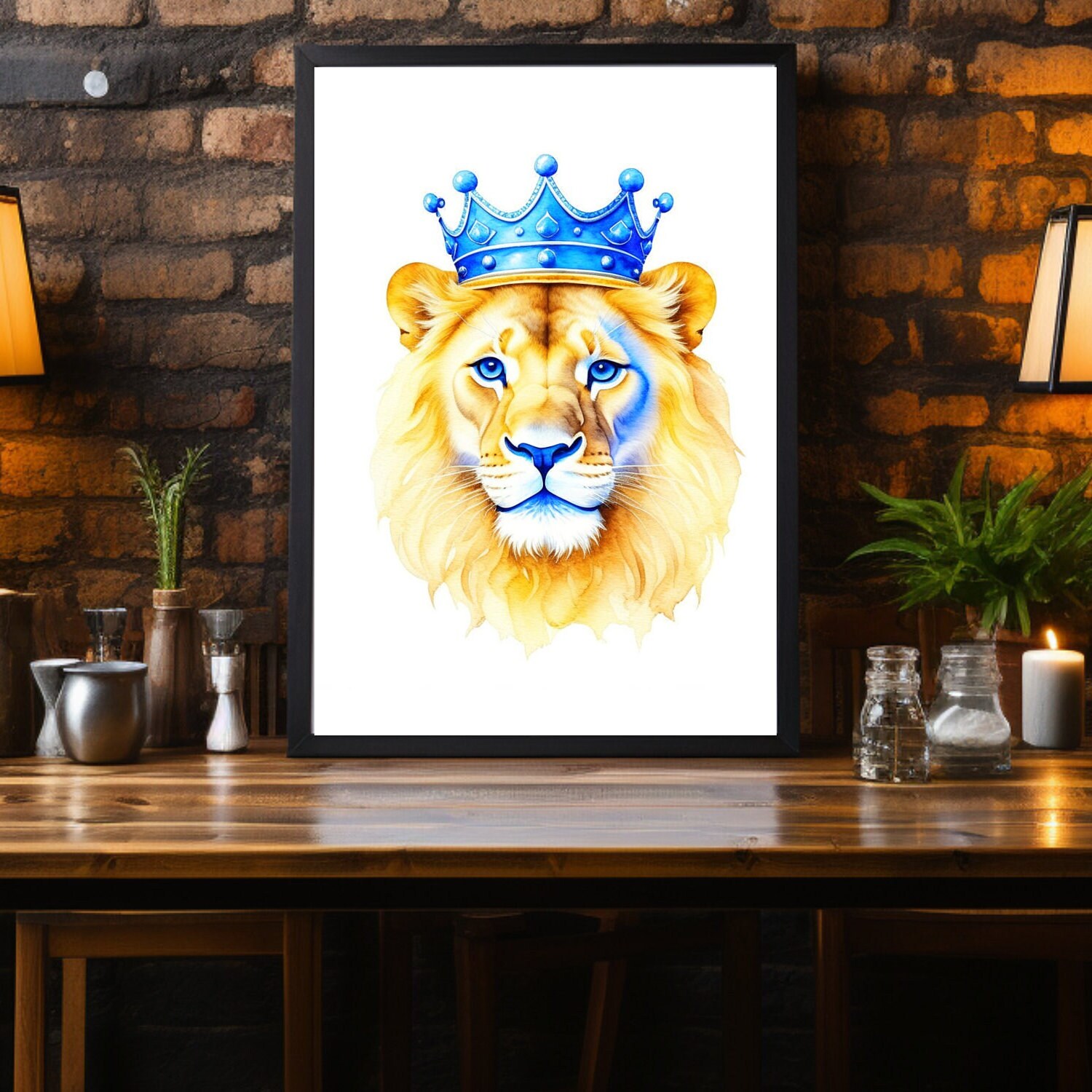 3 Crowned Lions Nursery Art A4 Prints Gift for Her, Gift for Mom ...