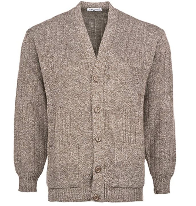 Bellissimo Men's Knitted Cardigan Classic Style V Neck - Etsy