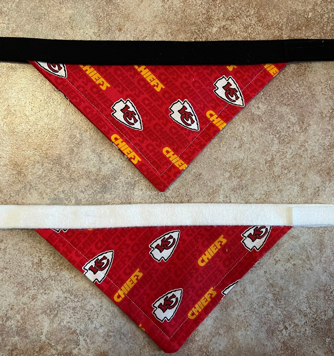 Kansas City Chiefs Dog Bandana- Adjustable Collar - Dog Bandana ...