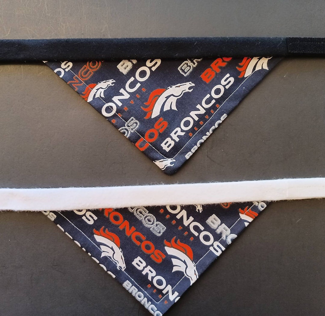 Denver Broncos Dog Bandana - Adjustable Collar - Dog Bandana - Football ...