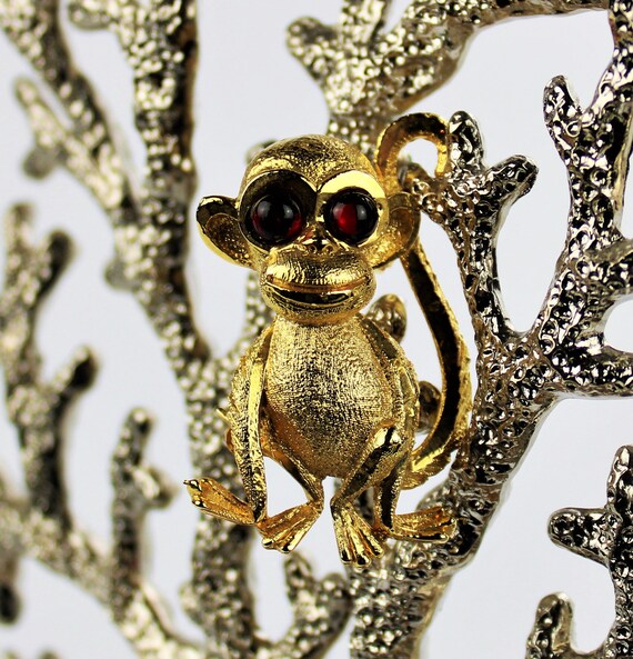 Vintage Monkey Brooch