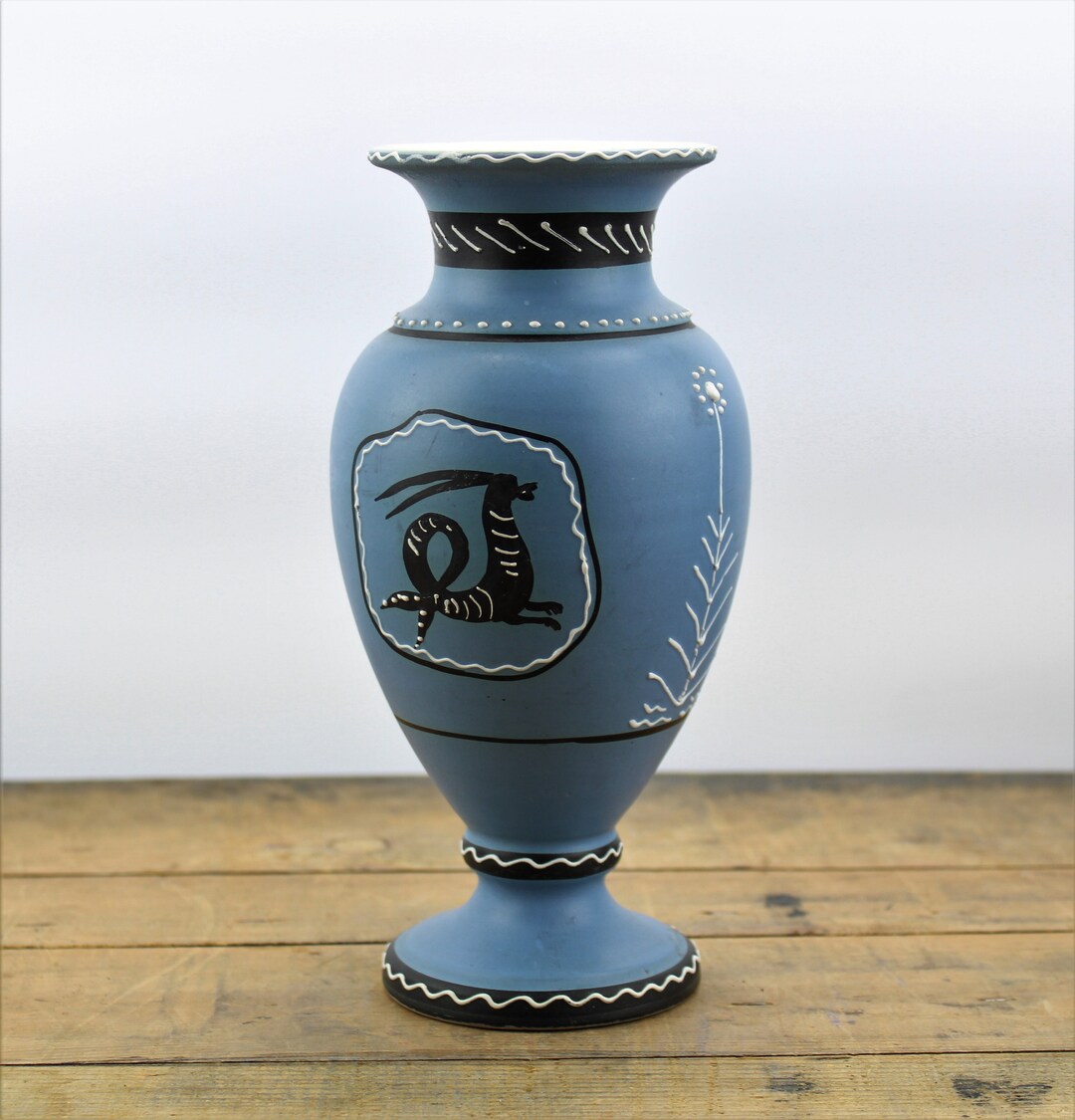 Mid Century Italian Vase Deruta Style - Etsy