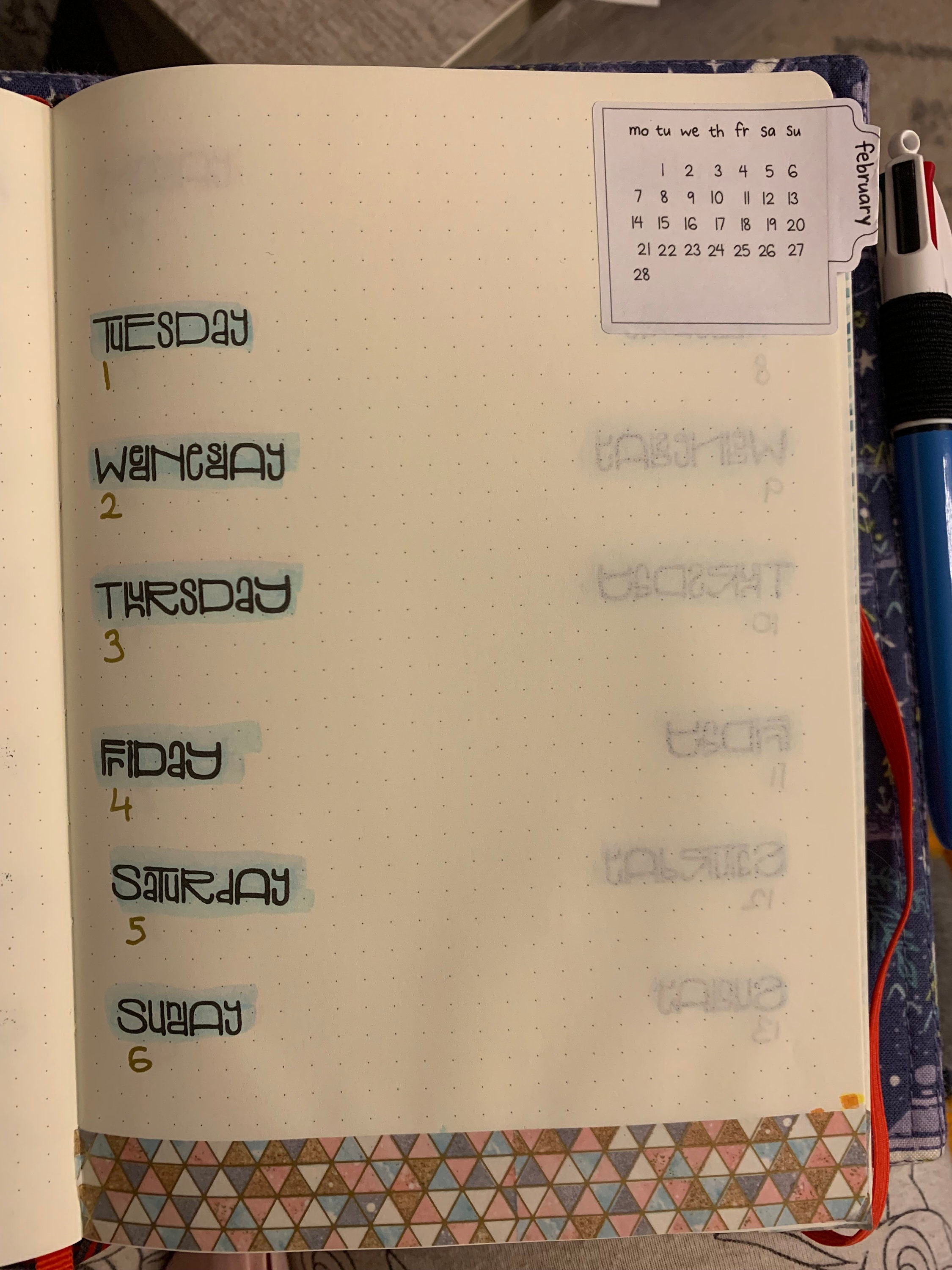 Monthly Calendar Tab for Bujo Bullet Journal, Diary, Planner Sticker ...