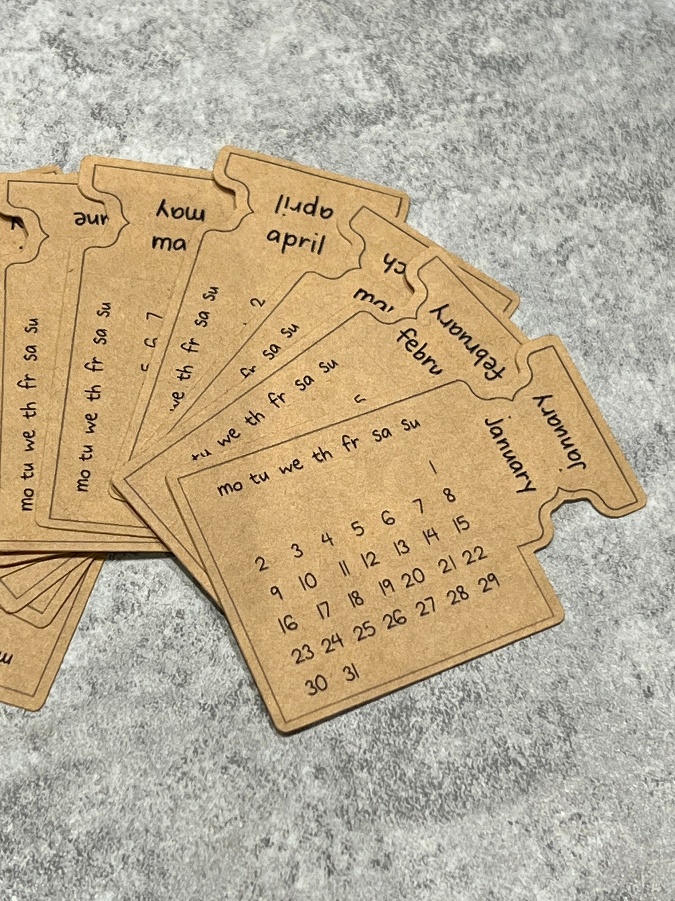 Monthly Calendar Tab for Bujo Bullet Journal, Diary, Planner Sticker ...