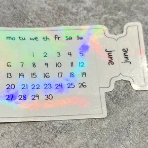 Monthly Calendar Tab for Bujo Bullet Journal, Diary, Planner Sticker ...
