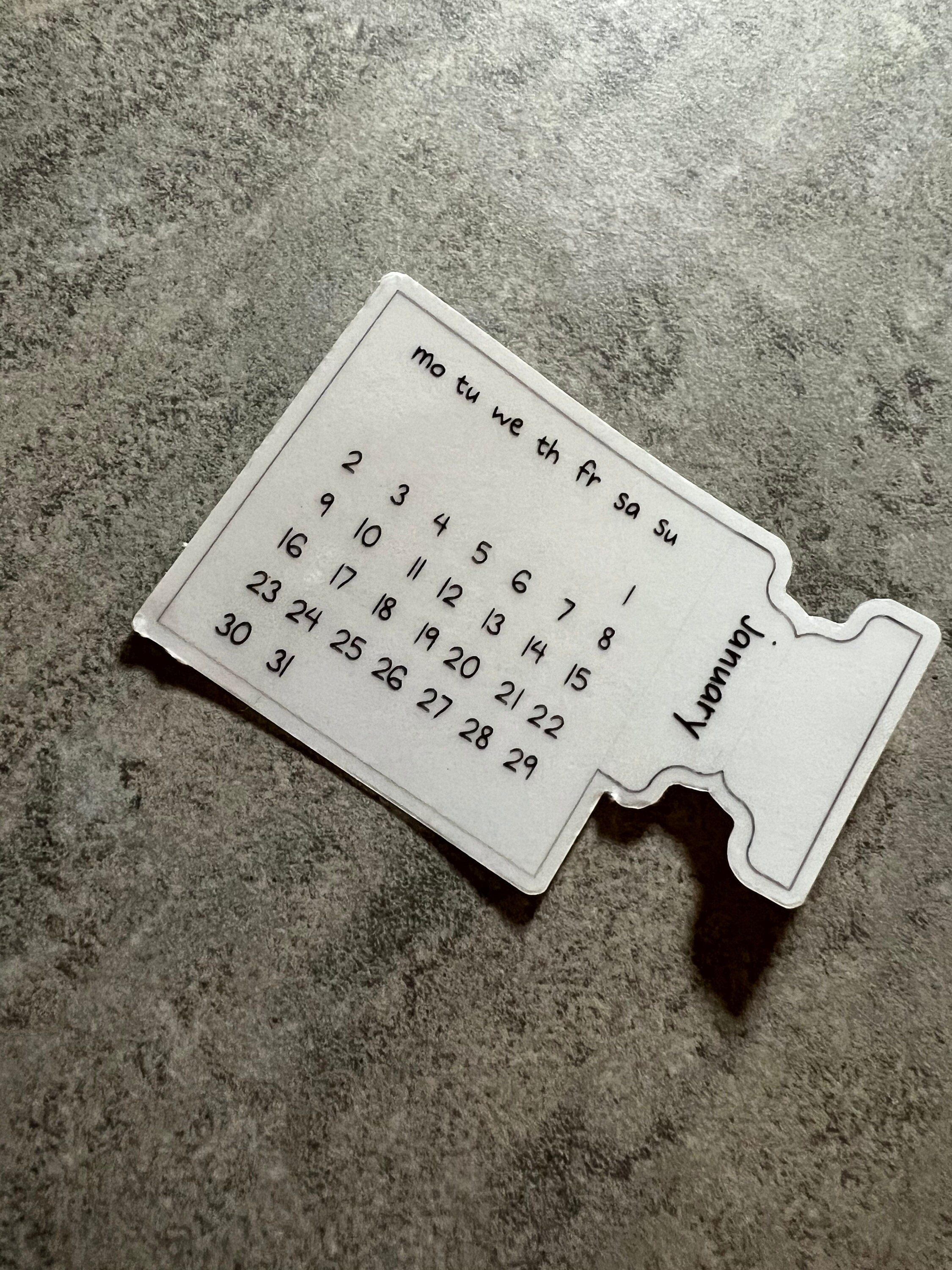 Monthly Calendar Tab for Bujo Bullet Journal, Diary, Planner Sticker ...