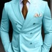 Men Double Breasted Suits, Luxury Fashion for Men, Peak Lapel Stylish Men 2 Piece Suits, Formal ...