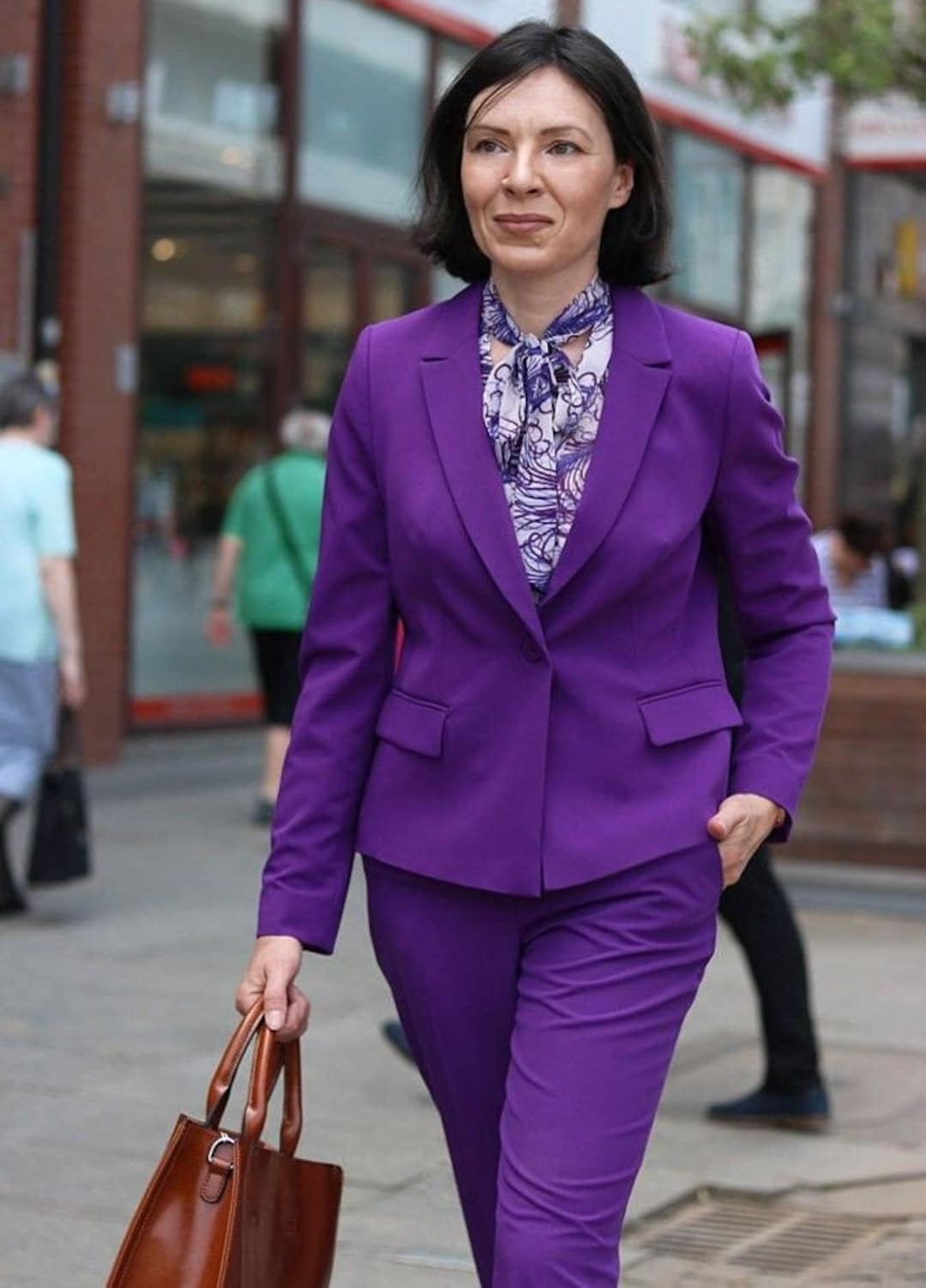 Purple Unique Suits Women Purple Suits Formal Office Work Wear 2 Piece ...