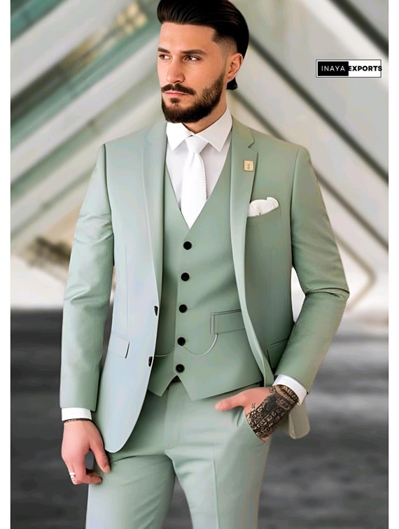 Trajes De Novio De Color Verde Menta Cómo Combinar Un Traje Verde: