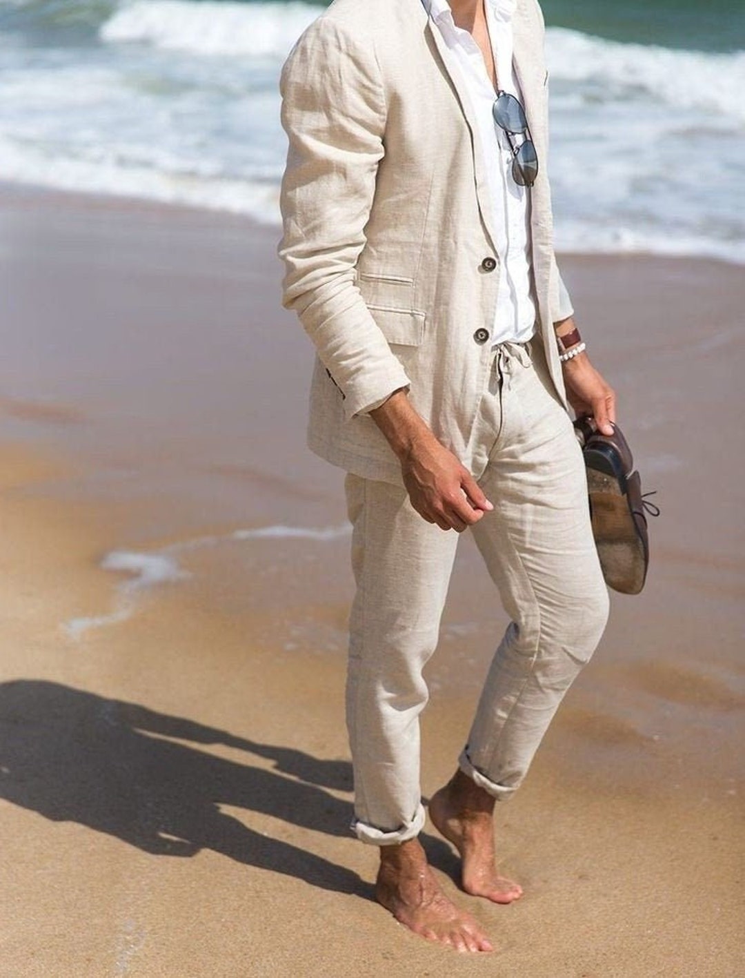 Mens linen beach clothes store